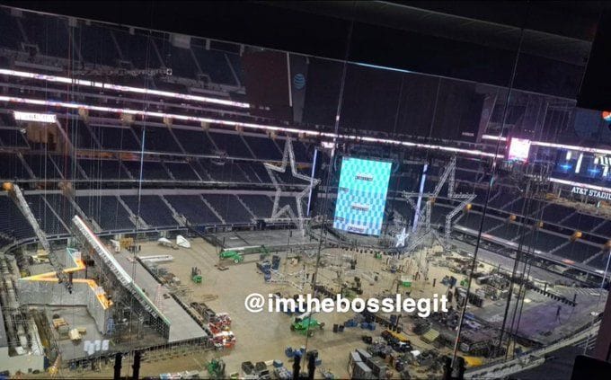Photo: First look at WrestleMania 38 construction reveals unique stage ...