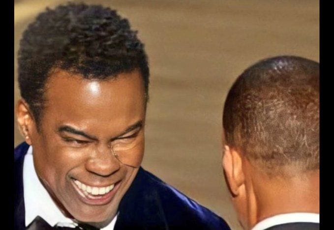 Chris Rock face pad claim goes viral online as slow-mo video of Will ...