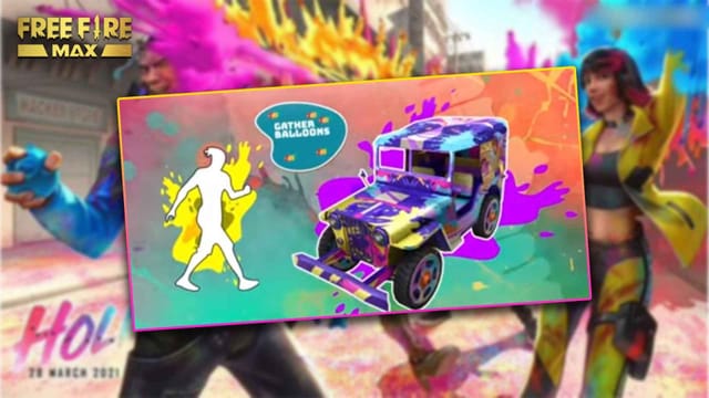 Free Fire MAX Holi event: How to get new Jeep skin and free emote on ...