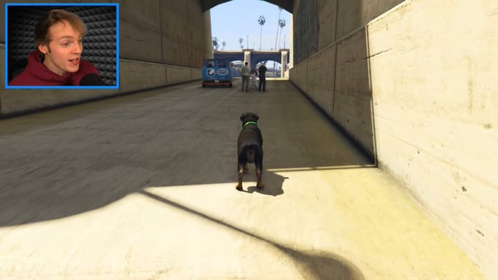 GTA 5: YouTuber plays as Chop and saves Franklin with mods