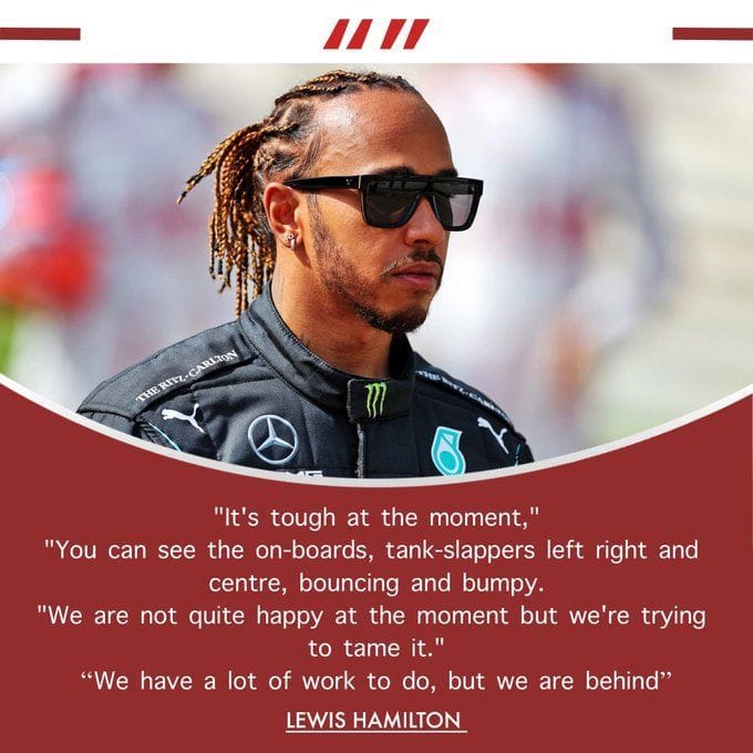 Lewis Hamilton thinks Mercedes is not "competing for wins" at the moment