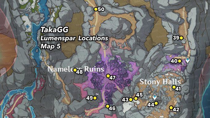 All 80 Lumenspar locations in Genshin Impact: Complete map exploration ...
