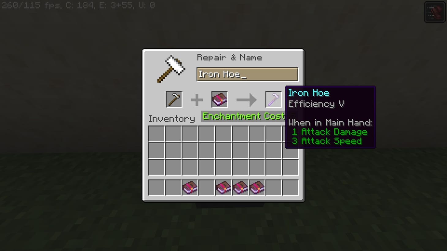 Top 5 enchantments for a hoe in Minecraft 1.18