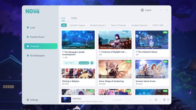 How to get Ayaka and other Genshin Impact live wallpapers on PC using N0va Desktop