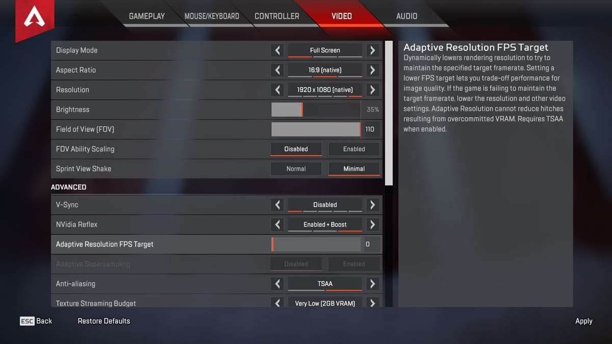 Apex Legends PC optimization (high FPS) 2022
