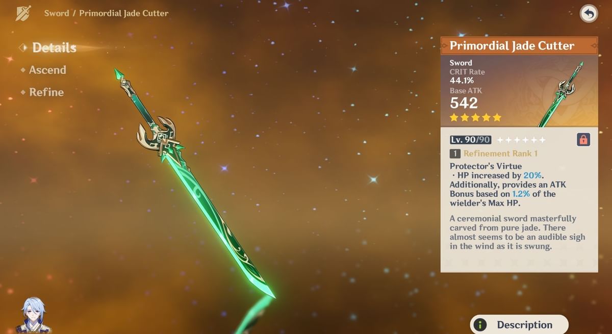 Is Primordial Jade Cutter a good weapon for Ayaka in Genshin Impact?