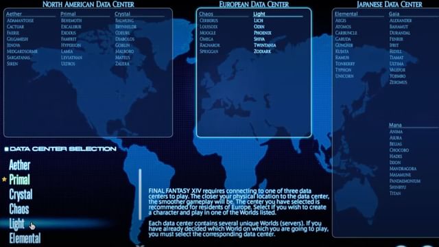 What are the best servers to join in Final Fantasy XIV Online?