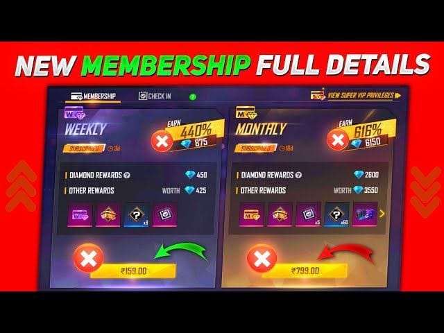How to get Free Fire diamonds at low cost using Weekly and Monthly ...