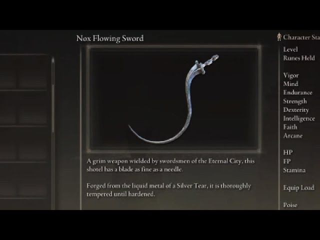 How to obtain the Nox Flowing Sword in Elden Ring
