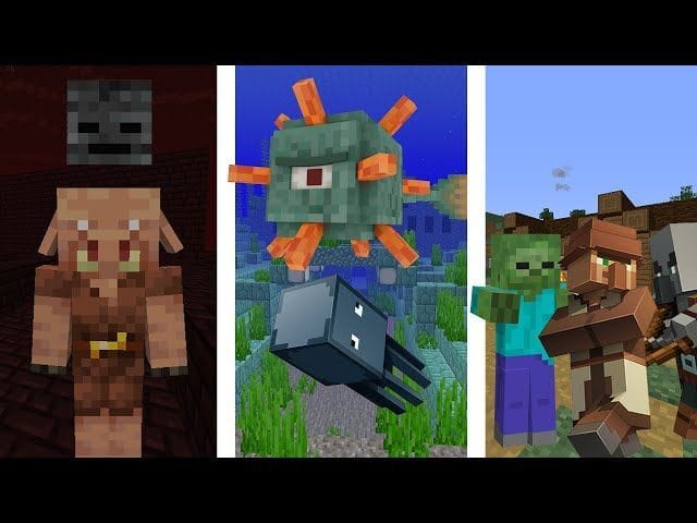 Which mobs fight each other in Minecraft?