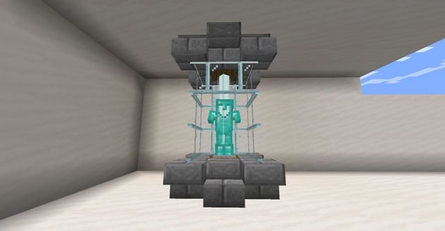 Minecraft player creates a loading animation using armor stands
