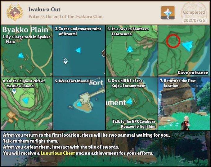 How to get secret 'Iwakura Out' achievement in Genshin Impact