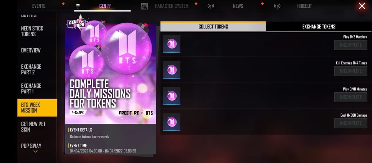 How to get tokens to redeem BTS car skin (Golden Undaunted) in Free ...