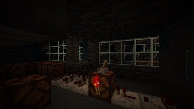 Secret redstone room underneath Ancient Cities in Minecraft