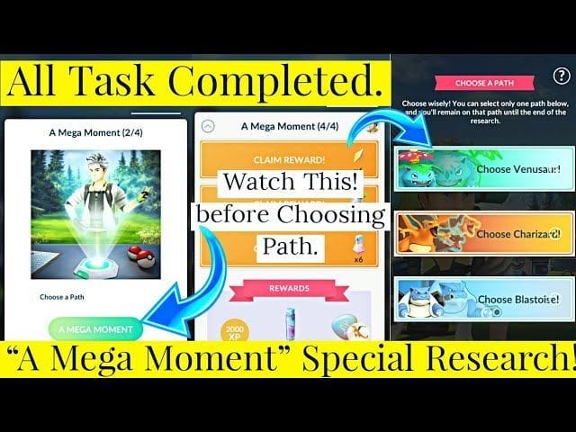 A Mega Moment Special Research tasks and rewards in Pokemon GO