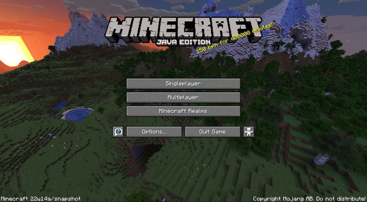 How to download Minecraft snapshot 22w14a