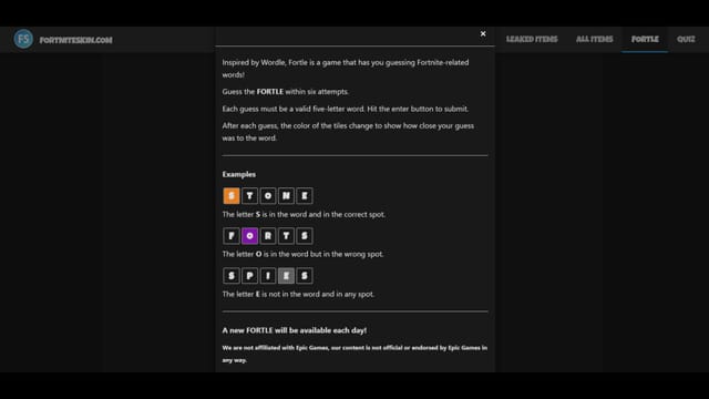How to play Fortnite version of Wordle, Fortle