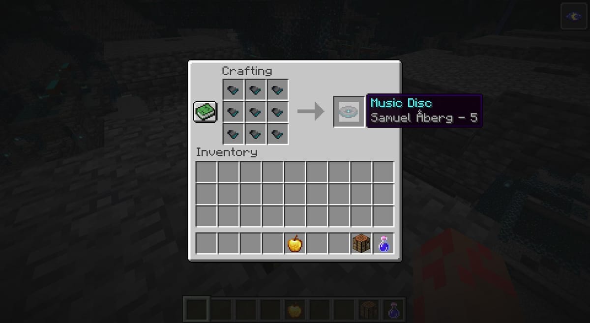 New music disc '5' and disc fragments in Minecraft snapshot 22w16b