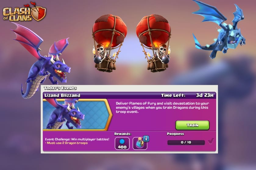 Lizard Blizzard Challenge in Clash of Clans: Information, rewards, and ...