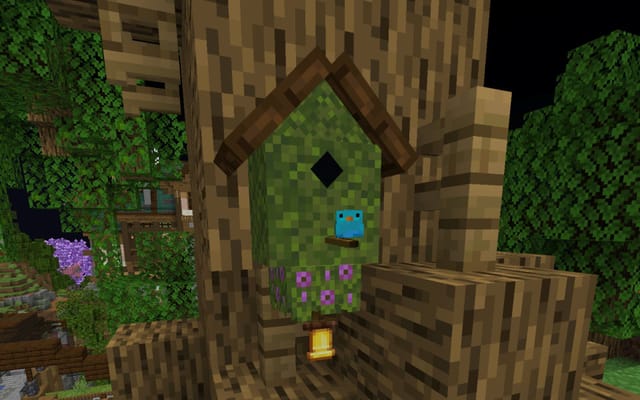 Minecraft Redditor creates a beautiful birdhouse with armor stand