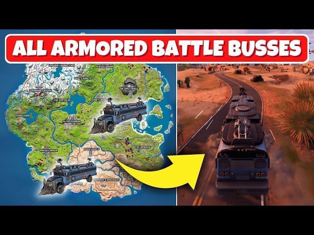 All Battle Bus locations in Fortnite Chapter 3 Season 2