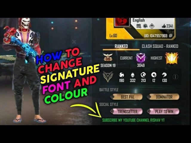 How to add unique colorful text in Free Fire ID signature: Latest trick ...