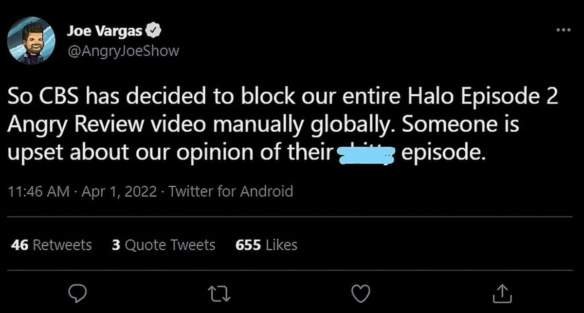 "Someone is upset about our opinion on their sh***y episode": Halo fans ...