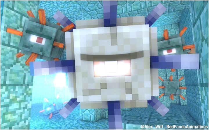 The Pillager Patrol vs The Elder Guardian in Minecraft: Which boss mob ...
