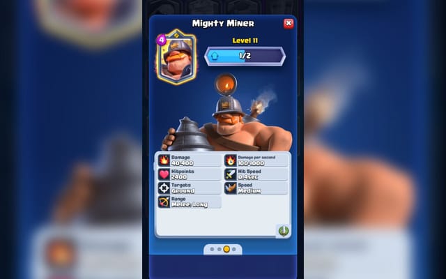 Mighty Miner Draft for Gems Challenge in Clash Royale: Rewards and more
