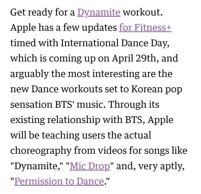Apple Fitness+ launches BTS dance workout choreography ahead of ...