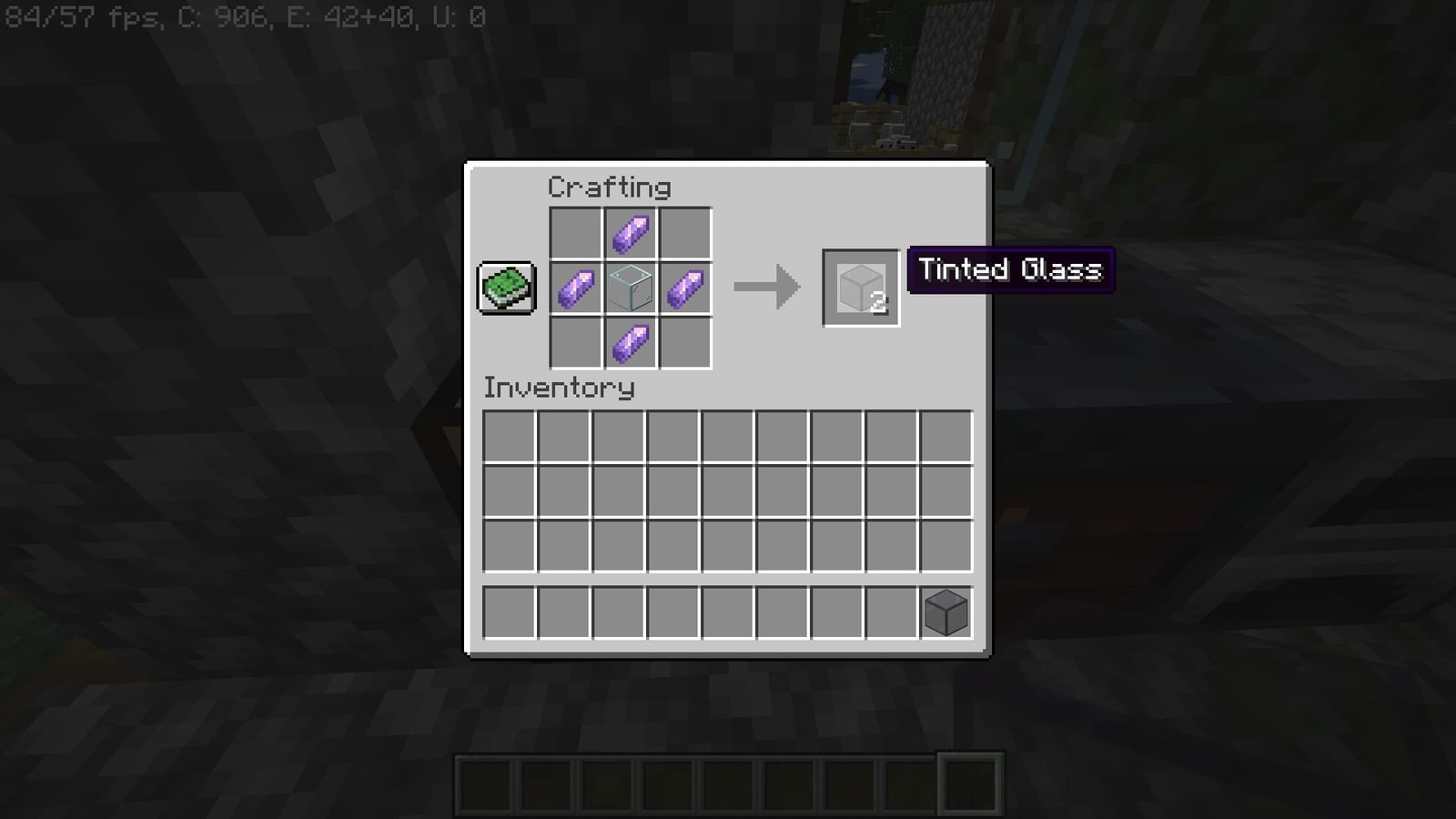 How craft and use tinted glass in Minecraft?
