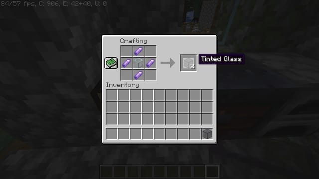 How craft and use tinted glass in Minecraft?