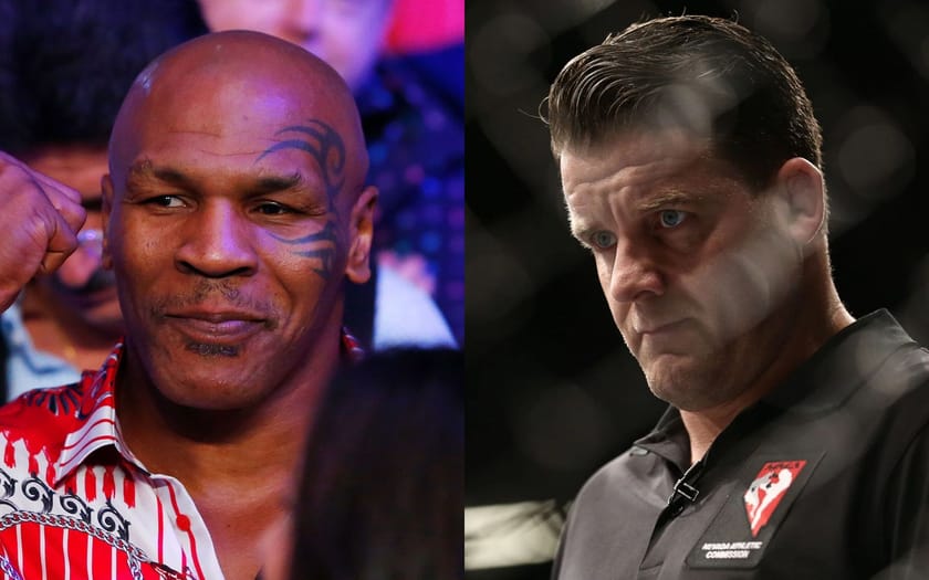 UFC referee Marc Goddard jumps to Mike Tyson's defense after shocking ...