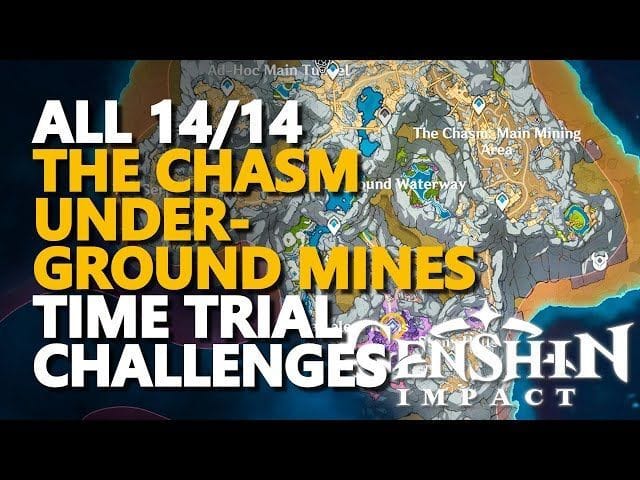 All time trial challenge locations in The Chasm: Genshin Impact ...