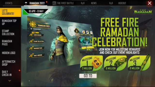 Free Fire Ramadan login event: How to get free vouchers, Legendary Groza skin, and room card
