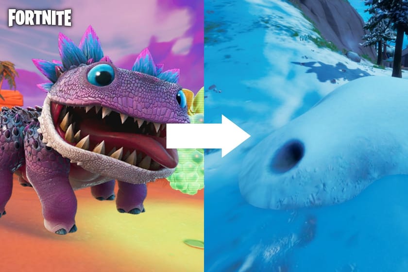 Klombo discovered hidden under the ice in Fortnite Chapter 3 Season 2 map