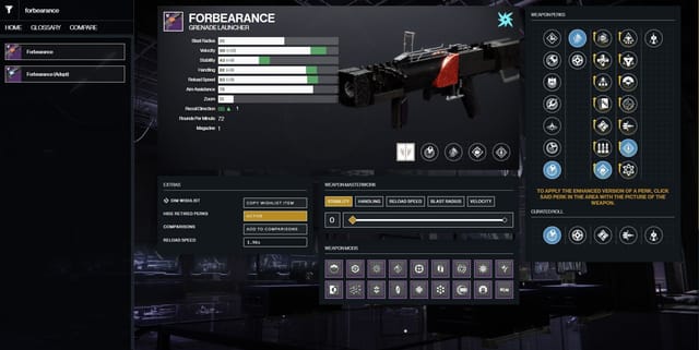 Forbearance god roll guide for Destiny 2 PvP and PvE