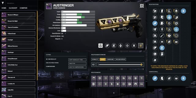Austringer god roll guide for Destiny 2 PvP and PvE