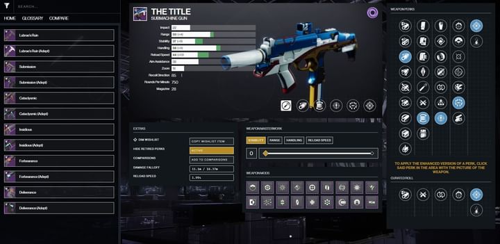 The Title god roll guide for Destiny 2 PvP and PvE