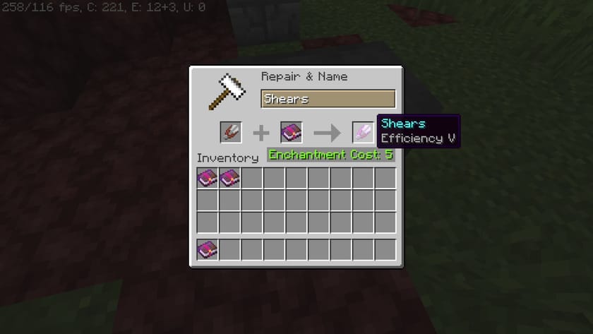 Top 5 enchantments for shears in Minecraft