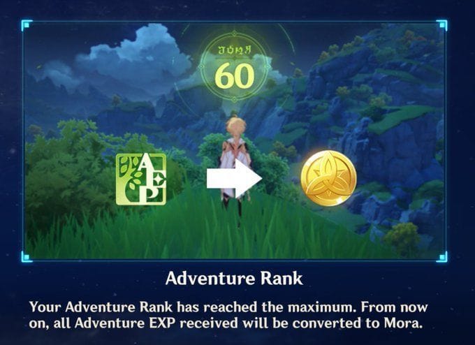 What happens when you reach maximum Adventure Rank (AR60) in Genshin ...