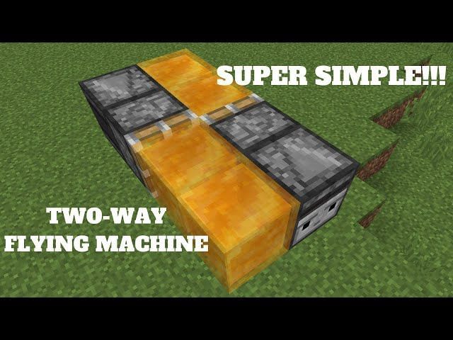 How to build simple flying machine with honey blocks in Minecraft?