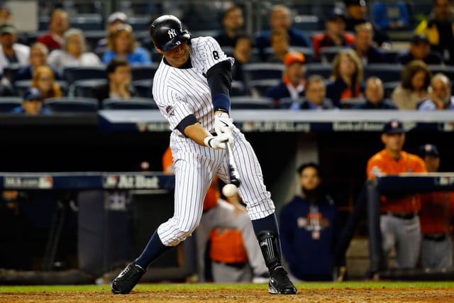 Alex Rodriguez showcases the bat he used throughout his legendary ...
