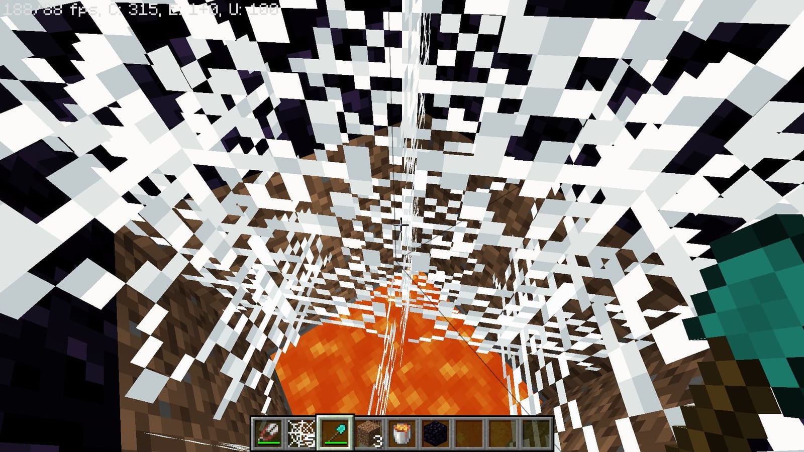 How to make a cobweb trap in Minecraft