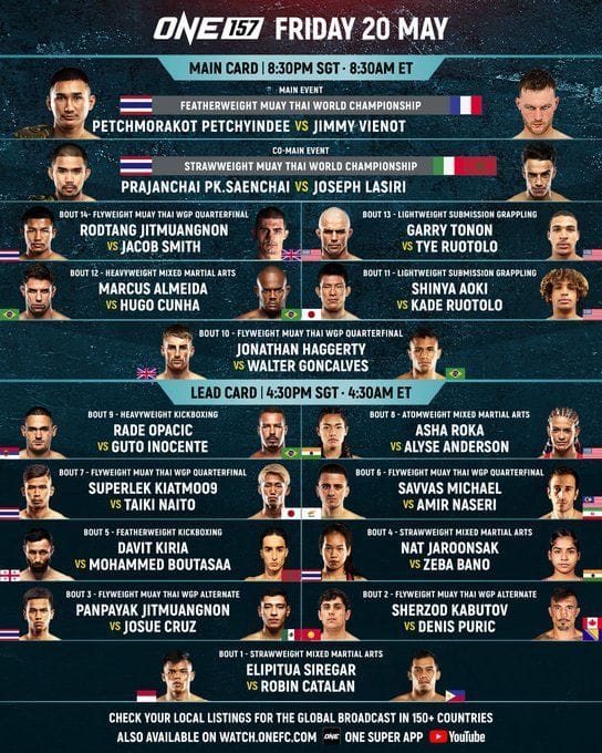 Superbon shares photo with Rodtang, Stamp Fairtex, and Smilla Sundell