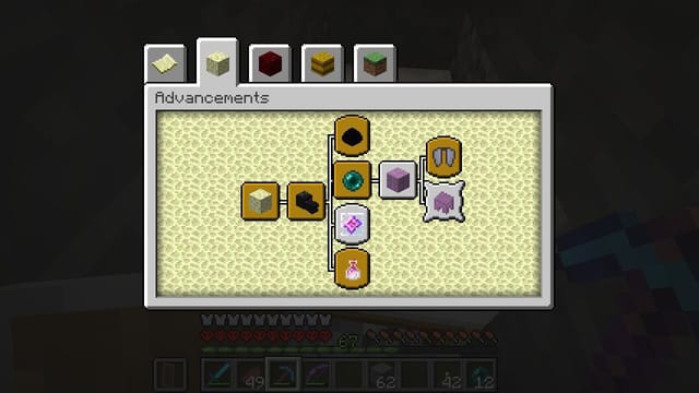 Full list of advancements in Minecraft