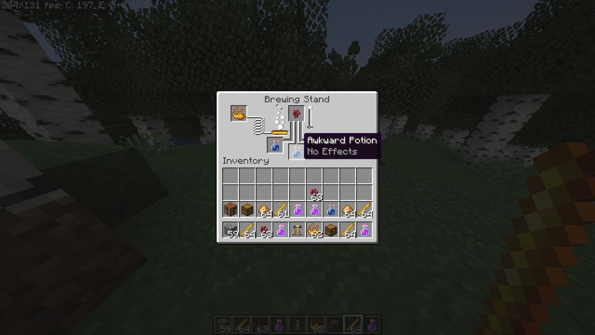 How to make a strength II potion in Minecraft