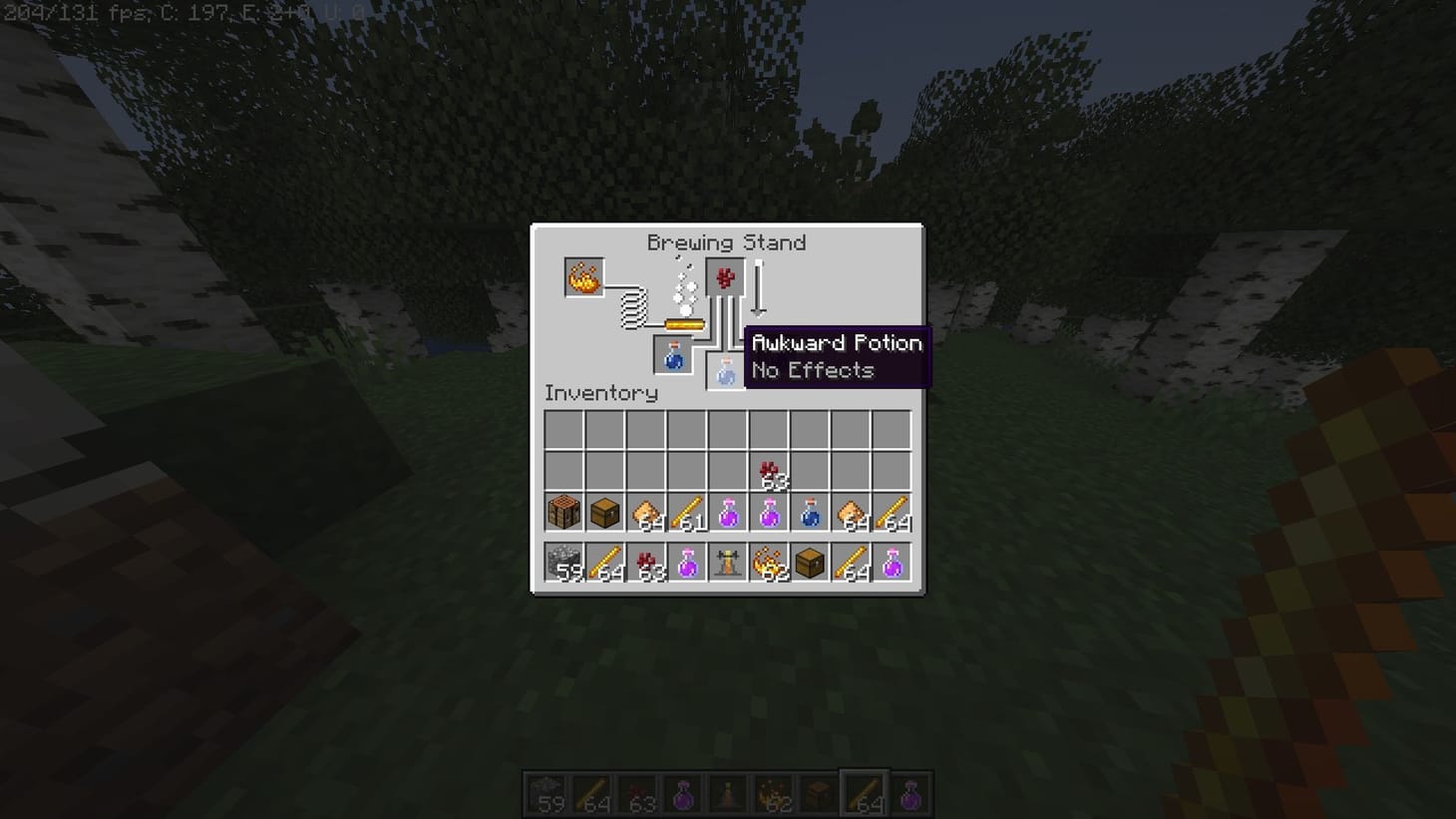 How to make a strength II potion in Minecraft