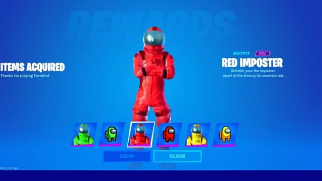 Fortnite YouTuber chalks up the perfect Among Us crossover skin