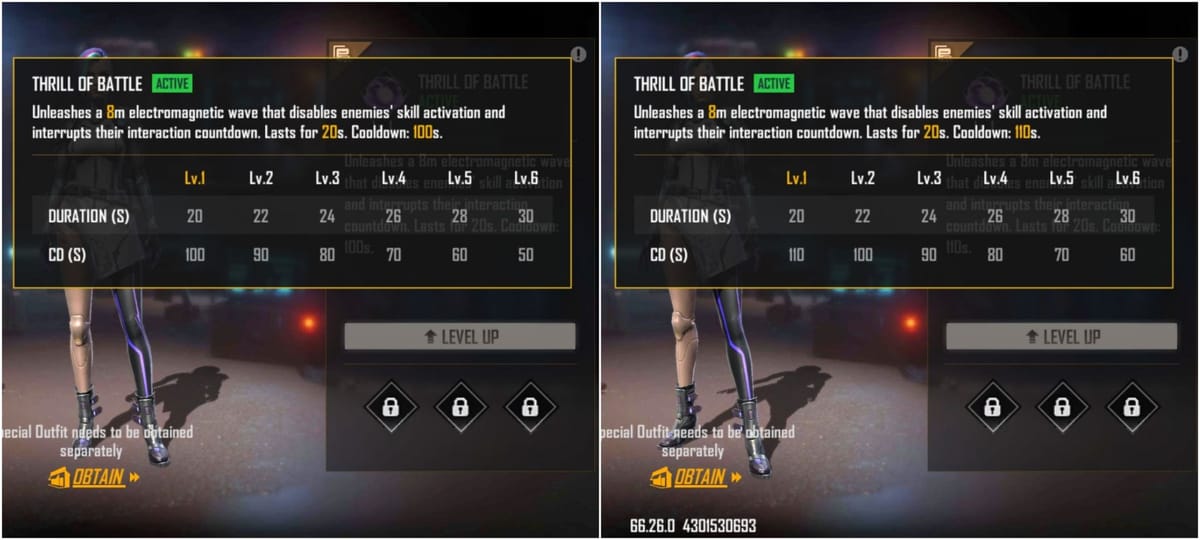 Free Fire OB34 buffs Chrono, all Advance Server character balances revealed